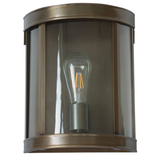 Small French Flush Mount Outdoor Wall Light in Brass or Zinc Monceau ...